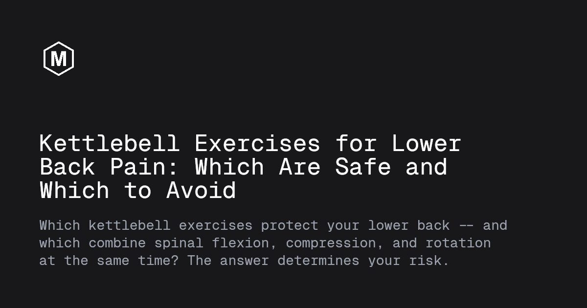Kettlebell Exercises for Lower Back Pain: Which A… | KB EMOM